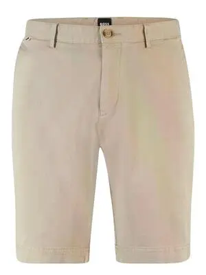 BOSS Cotton-blend Gabardine Shorts - Neutrals