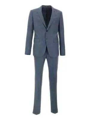 Emporio Armani Two-button Peaked-lapels Single-breasted Suit - Blue