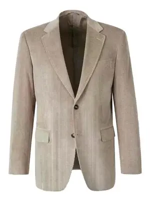 Canali Corduroy Two-button Blazer - Neutrals