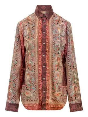 PIERRE-LOUIS MASCIA Paisley Print Long-Sleeve Shirt