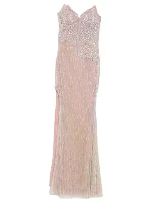 Holland & Holland Embellished Strapless Maxi Dress - Pink