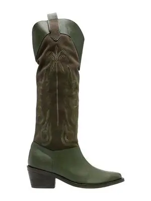 Johanna Ortiz Edge Of The World Western Boots - Green