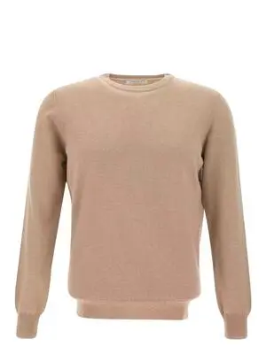 KANGRA Crew-neck Ribbed Sweater - Brown