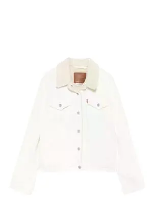 LEVI'S Sherpa-collar Corduroy Jacket - White