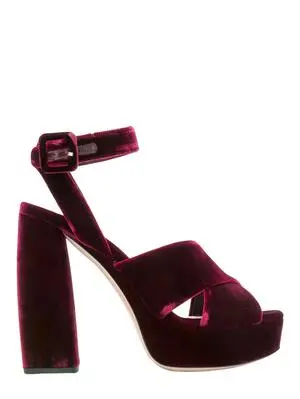 MIU MIU Double Strap Platform Sandals