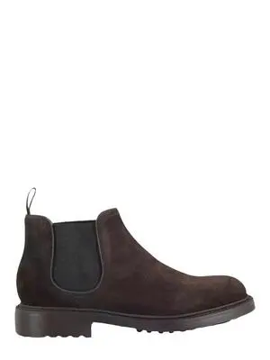 DOUCAL'S Elastic-panel Suede Chelsea Boots - Brown
