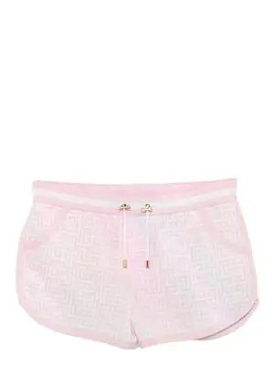 Balmain Logo-embroidered Shorts - Pink