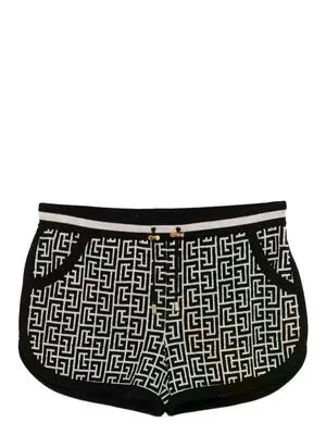Balmain Logo-embroidered Shorts - Black