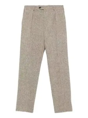 FURSAC Virgin Wool Straight-leg Trousers - Brown