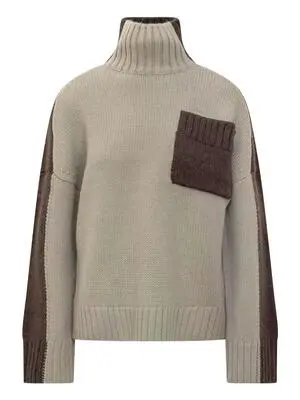 JW Anderson Two-tone Panelled Sweater - Brown