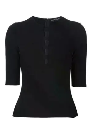 David Koma Paneled Cut Out Top - Black