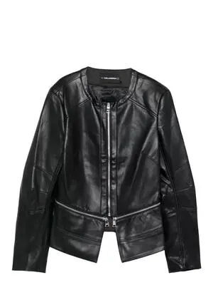 Karl Lagerfeld Zip-front Panelled Jacket - Black