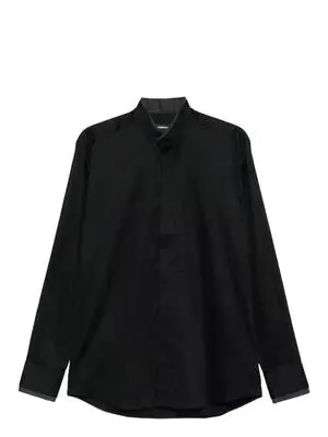 Karl Lagerfeld Mandarin-collar Shirt - Black