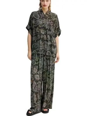 SESSUN Floral Print Trousers - Black