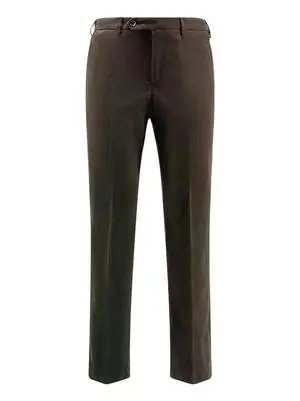 PT TORINO Pleated Straight-leg Trousers - Brown