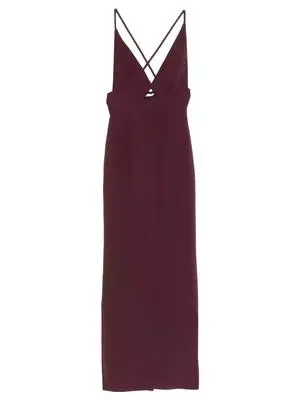 Solace London Cross-back Maxi Dress - Red