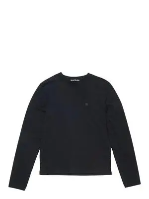 Acne Studios Long-sleeve T-shirt With Logo Patch - Black