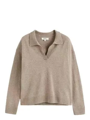 CHINTI & PARKER Polo-Collar Fine Knit Sweater