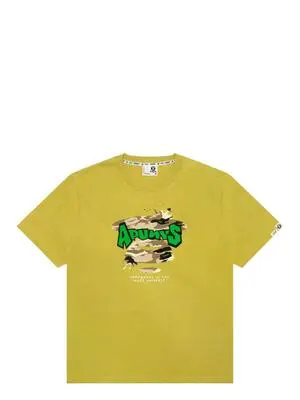 AAPE BY *A BATHING APE Aape Head Camo-print T-shirt - Yellow