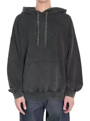 Gucci Logo-embroidered Hoodie - Grey