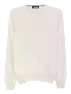 GRAN SASSO Crew-neck Cashmere Sweater - Neutrals
