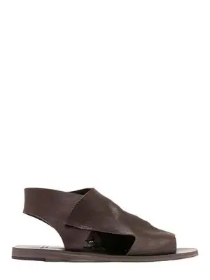 Officine Creative Itaca 033 Leather Slingback Sandals - Brown