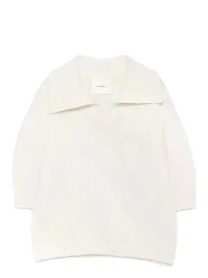 LISA YANG Wide-collar V-neck Jumper - Neutrals