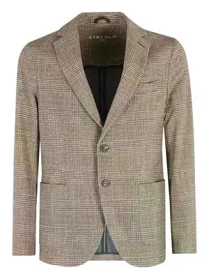 CIRCOLO 1901 Checked Two-button Blazer - Brown