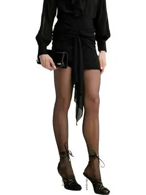 SILVIAN HEACH Knotted Mini Skirt - Black