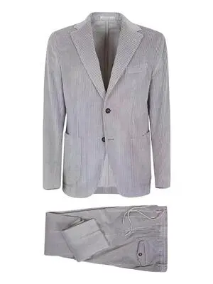 Eleventy Corduroy Suit - Grey