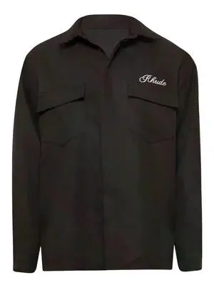 Rhude Embroidered-logo Shirt - Black