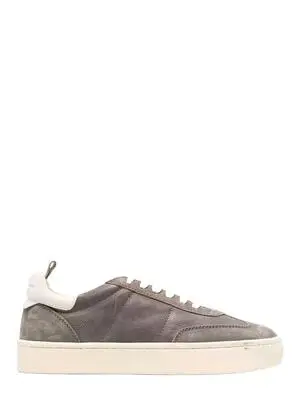 Officine Creative Combined Suede And Leather Sneakers - Grey