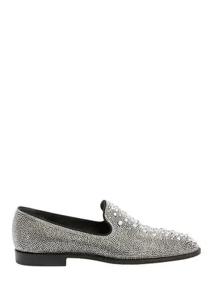 GIUSEPPE ZANOTTI Anthime Crystal-embellished Loafers - Black