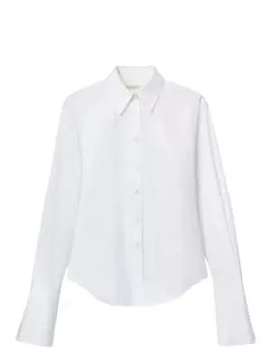 Lafayette 148 New York Curved Wide-cuff Shirt - White