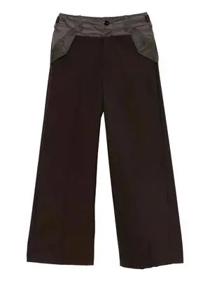 Sacai Paneled Trousers - Brown