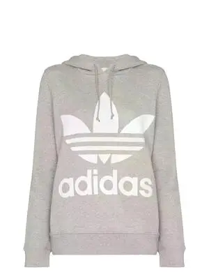 Adidas Trefoil Logo Hoodie - Grey