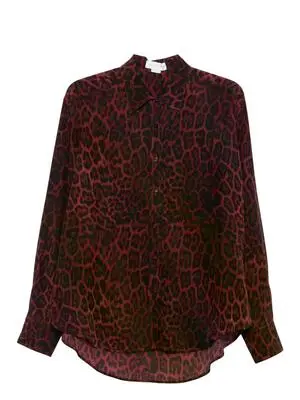 Stella McCartney Leopard-print Buttoned Shirt - Red