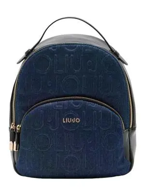 Liu Jo Logo-embossed Denim Backpack - Blue