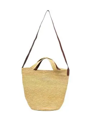 SENSI STUDIO Interwoven Straw Tote Bag - Neutrals