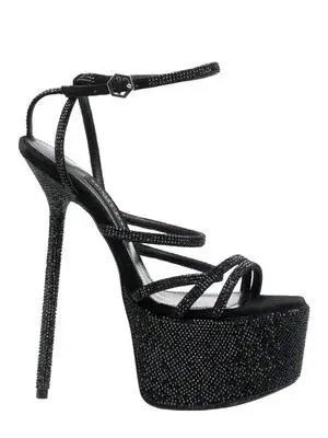 Philipp Plein 170mm Embellished Platform Sandals - Black