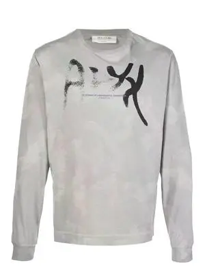 1017 Alyx 9sm Logo-print Long-sleeved T-shirt - Grey