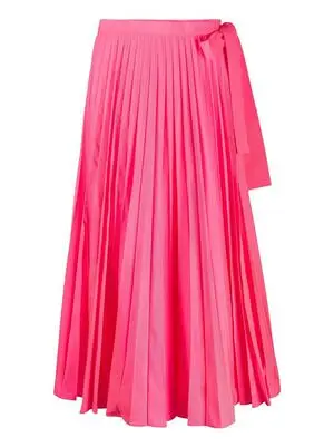 Valentino Garavani Tied-waist Pleated Skirt - Pink