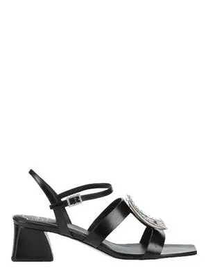 ROGER VIVIER Sandals In Soft Leather - Black