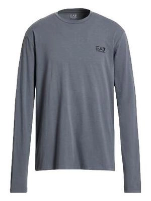 EA7 Cotton Elastane Long Sleeve T-shirt - Grey