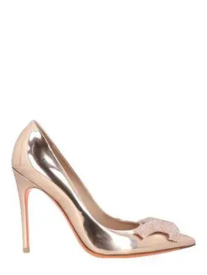 Santoni Metallic Stiletto Pumps - Rose Gold