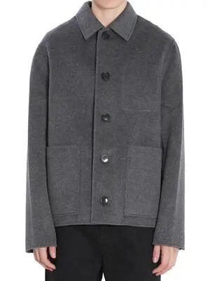 Ami Wool And Cashmere Jacket - Grey