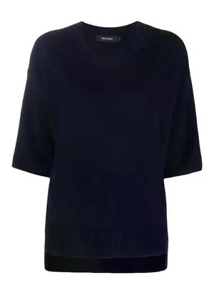 LISA YANG Short-sleeve Cashmere Jumper - Blue