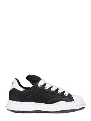Mihara Yasuhiro Blakey Leather Lace-up Sneakers - Black