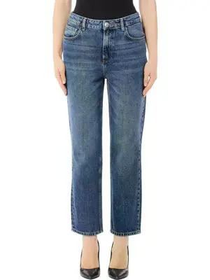 Liu Jo Logo-patch Straight Leg Jeans - Blue
