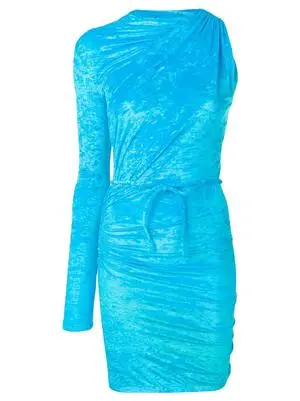 Balenciaga Draped Mini Dress - Blue